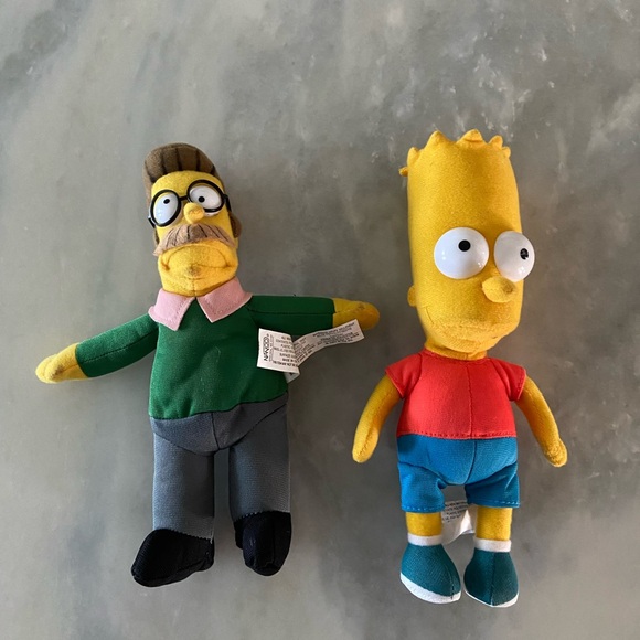The Simpsons | Toys | The Simpsons Plush Toy Bundle Ned Flanders And ...